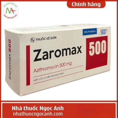 Zaromax 500 là thuốc gì? Công dụng, cách dùng và lưu ý