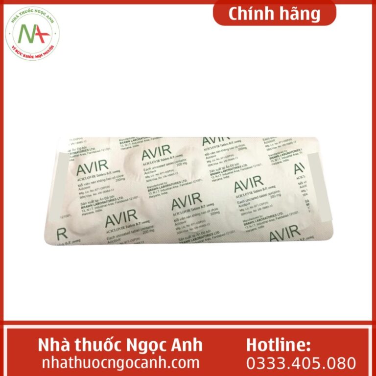 Thuốc Avir là thuốc gì, có tác dụng gì, giá bao nhiêu, mua ở đâu
