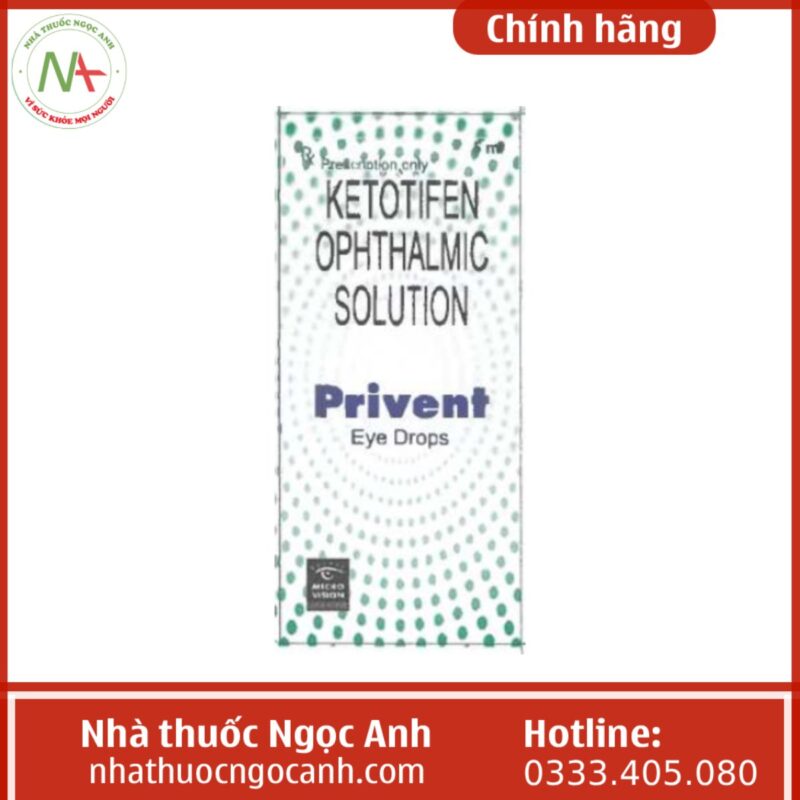 Thuốc Privent có tác dụng gì? giá bao nhiêu? giá bao nhiêu