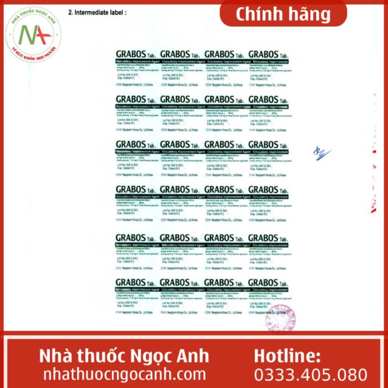 Thuốc Grabos Tab. có tác dụng gì? giá bao nhiêu? mua ở đâu