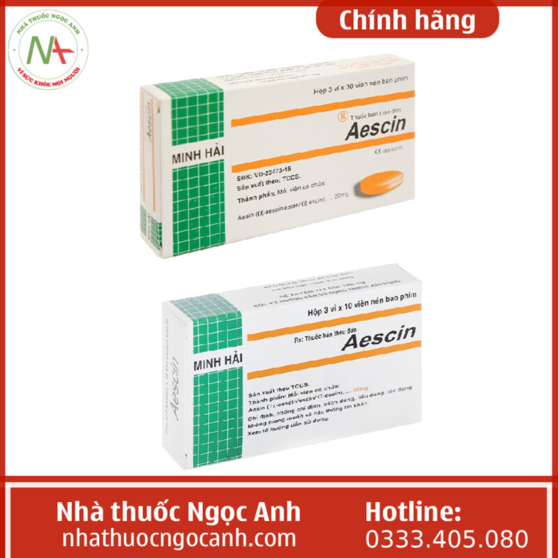 Thuốc Aescin 40mg Minh Hải là thuốc gì, giá bao nhiêu? Mua ở đâu?