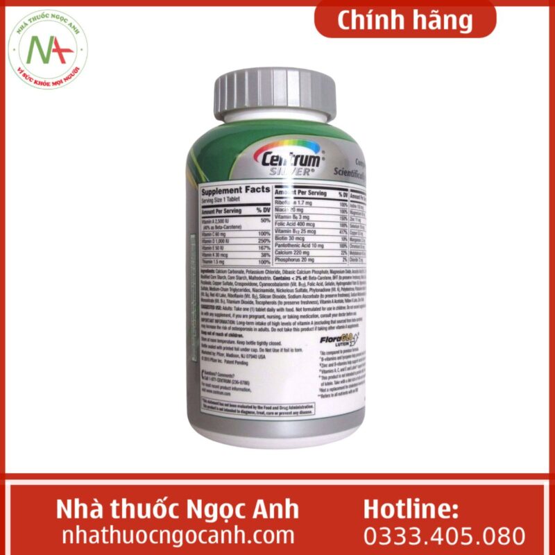 Centrum Silver Adults 50+ là thuốc gì, giá bao nhiêu, mua ở đâu?