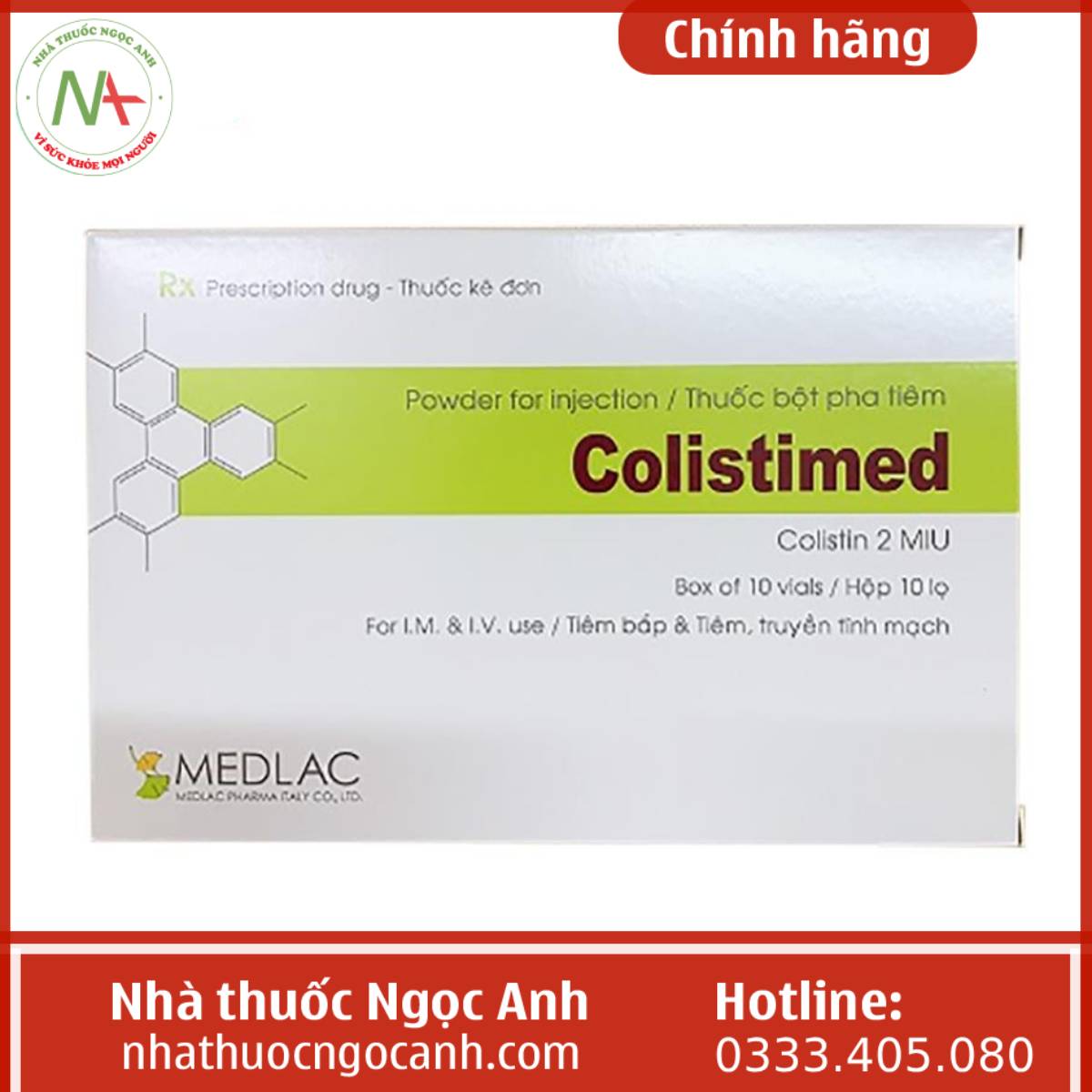 Thuốc Colistimed 2 MIU là thuốc gì, giá bao nhiêu, mua ở đâu?