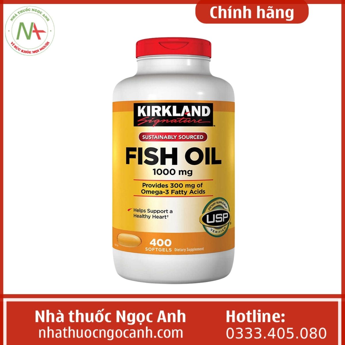 Thuốc Fish Oil 1000mg Kirkland có tác dụng gì, giá bao nhiêu, mua ở đâu?