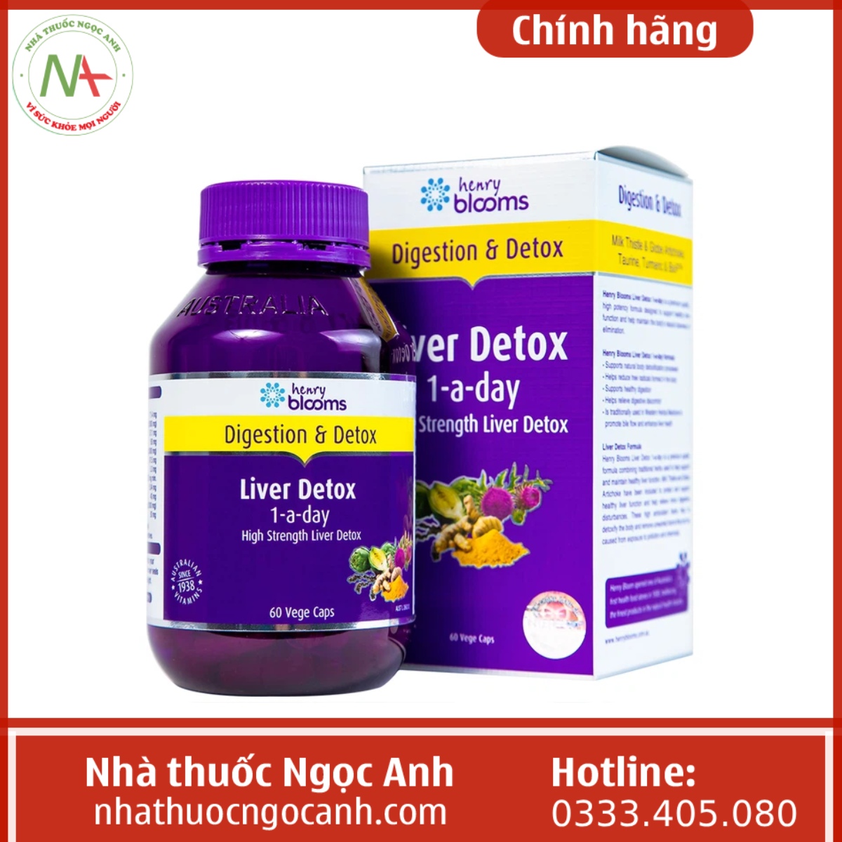 Thuốc Liver Detox 1-a-day henry blooms có tốt không, giá bao nhiêu, mua ở đâu?