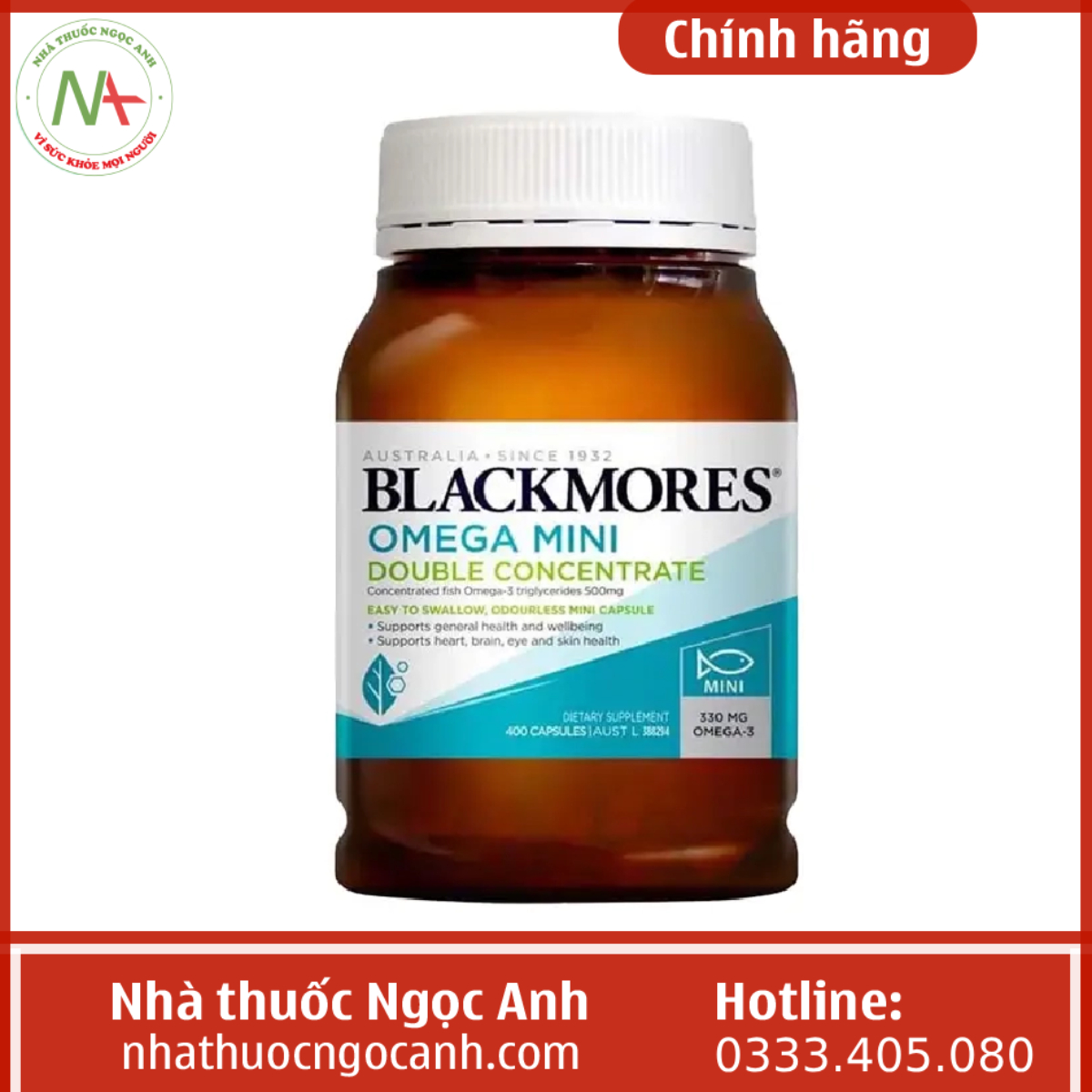 Thuốc Omega Mini Double Concentrate Blackmores giá bao nhiêu? Mua ở đâu?
