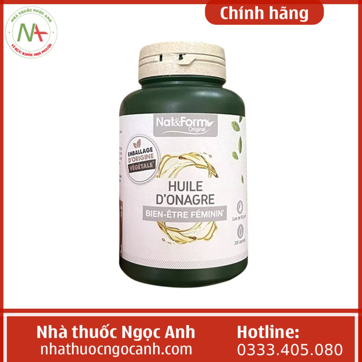 Tinh dầu hoa Anh thảo Nat & Form Huile D'Onagre giá bao nhiêu, mua ở đâu?