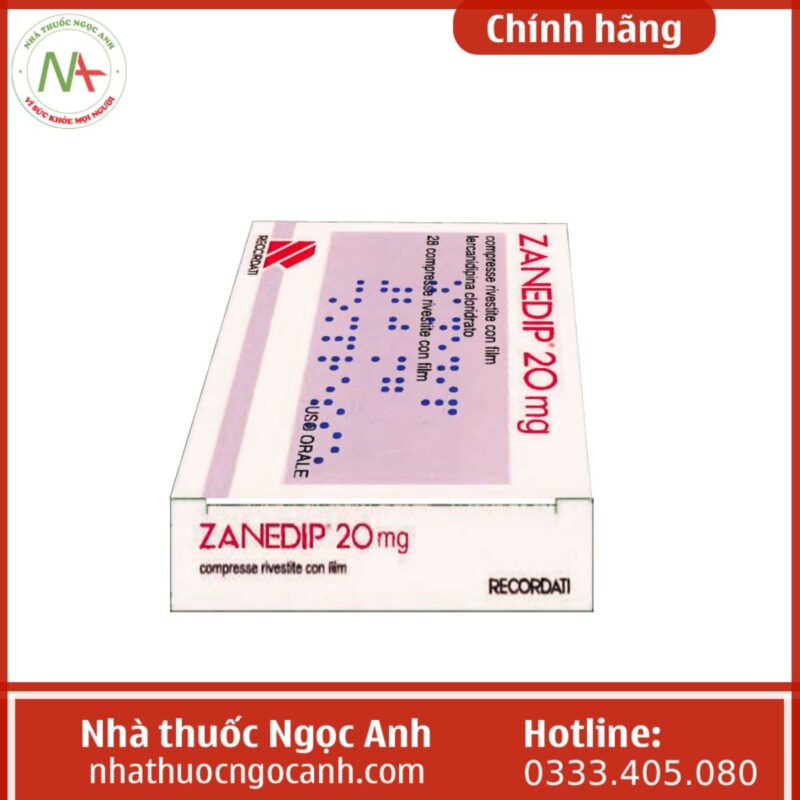 Thuốc Zanedip 20mg có tác dụng gì, mua ở đâu, giá bao nhiêu?