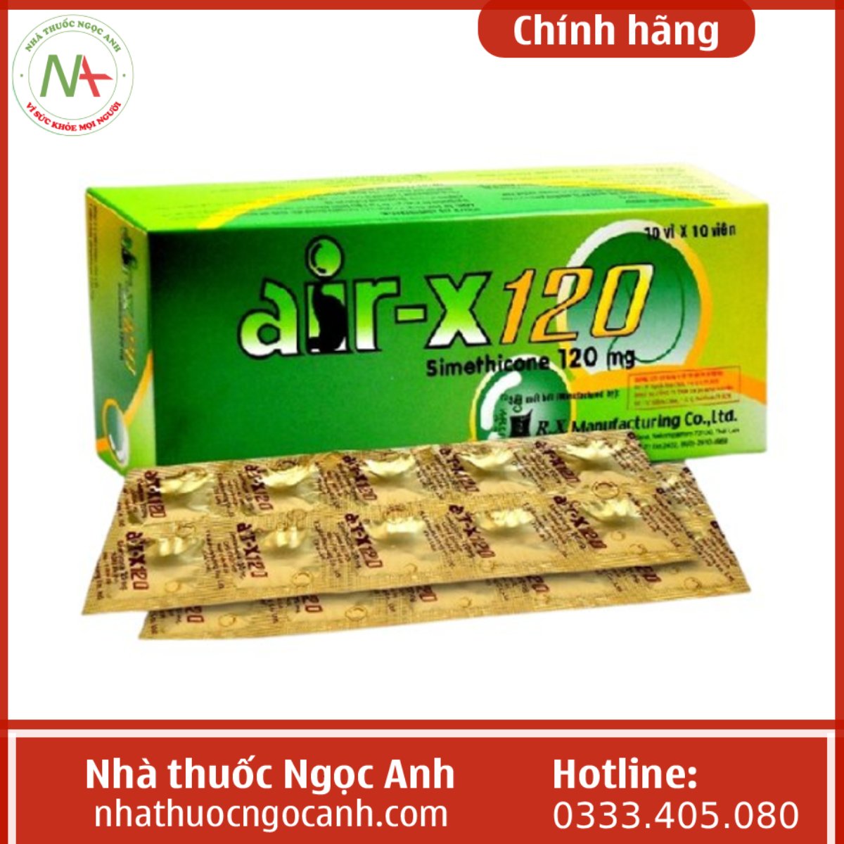 Thuốc Air-X 120 có tác dụng gì? giá bao nhiêu? mua ở đâu
