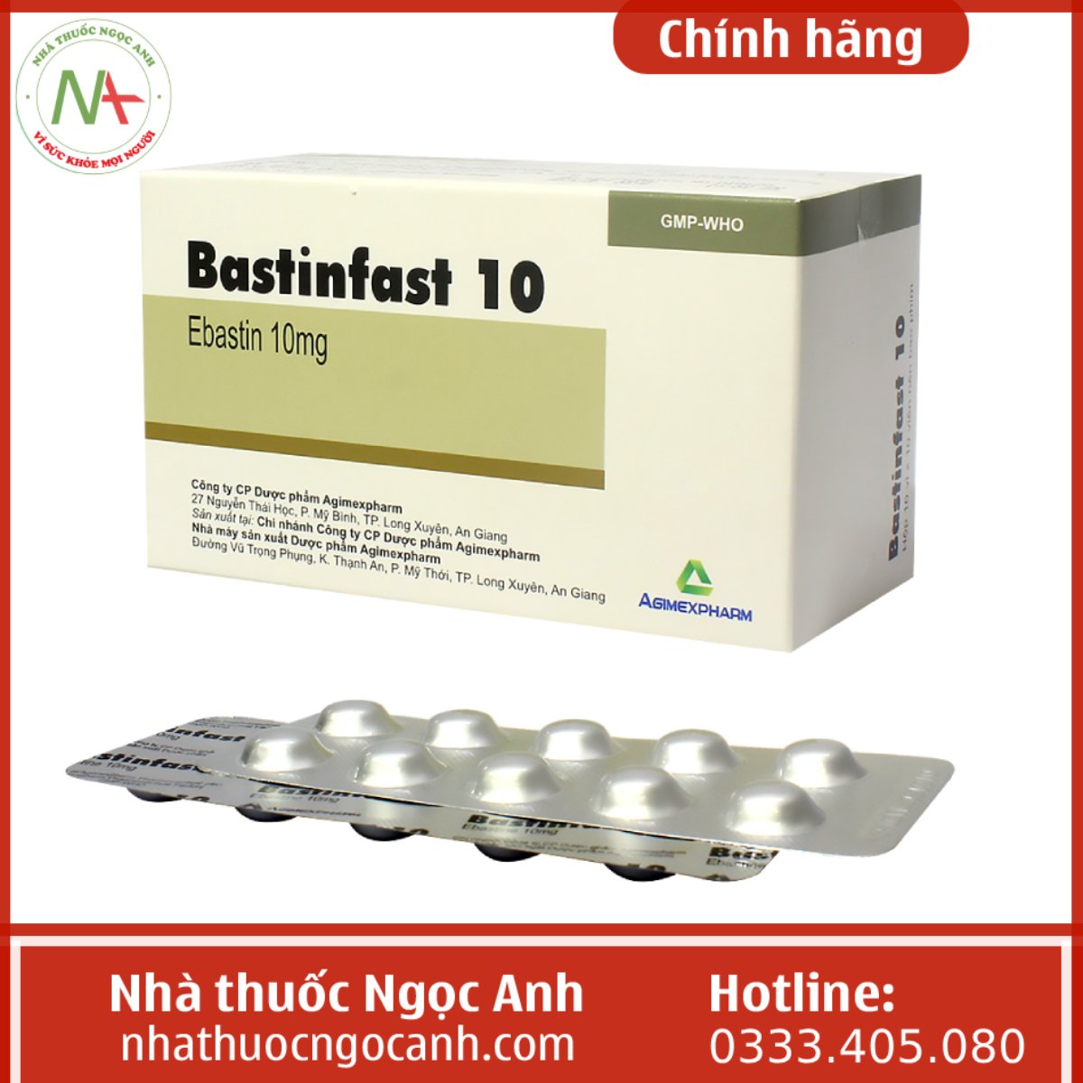 Thuốc Bastinfast 10 có tác dụng gì? giá bao nhiêu? mua ở đâu