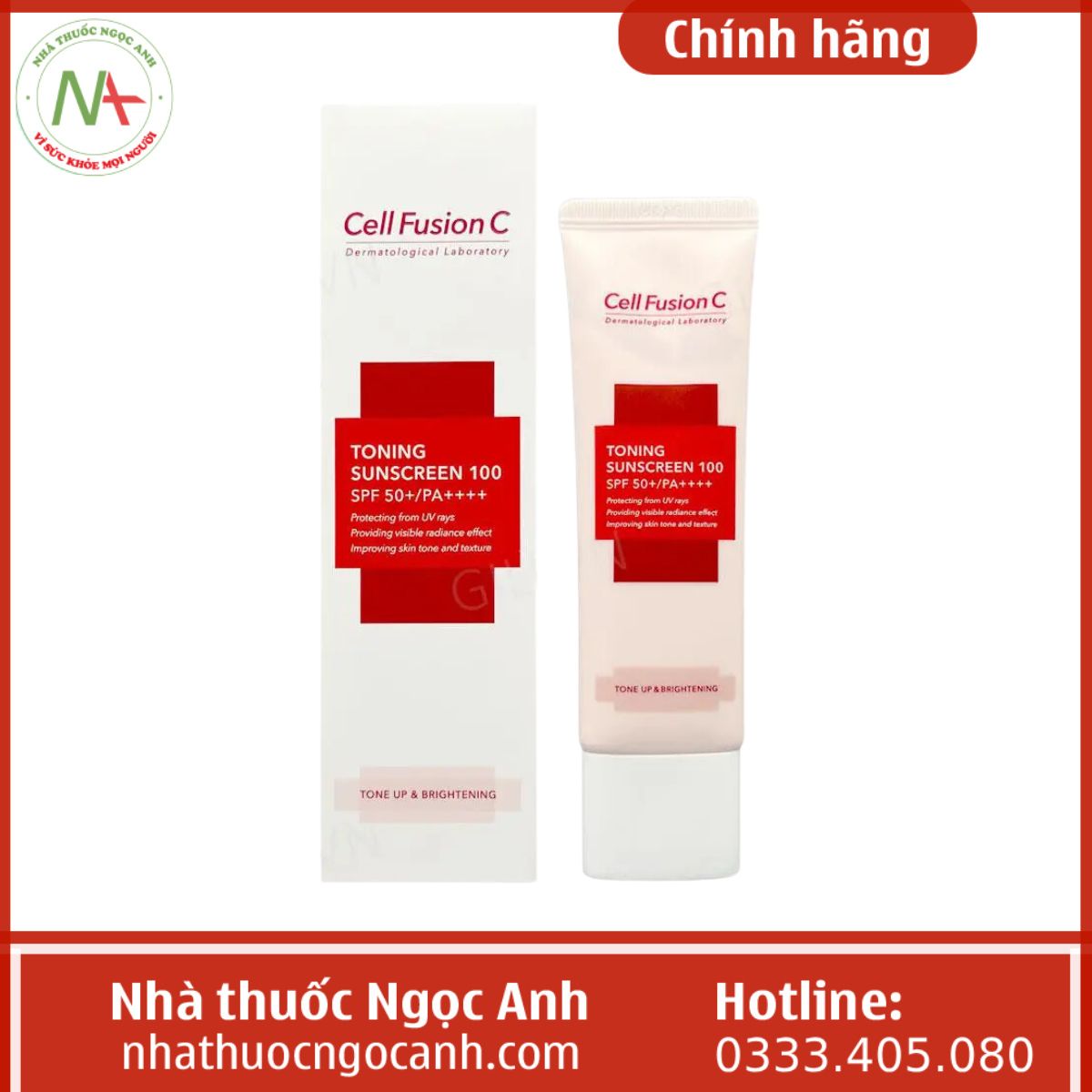 Kem chống nắng Cell Fusion C Toning Sunscreen 100 SPF 50+/PA++++ giá ...
