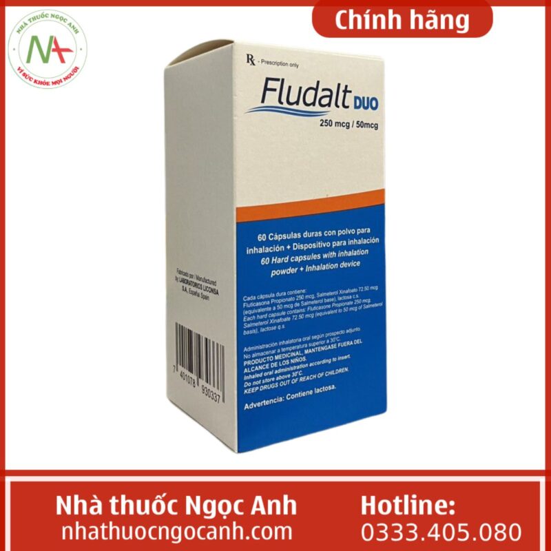 Thuốc Fludalt Duo 250mcg/50mcg có tác dụng gì, giá bao nhiêu, mua ở đâu?