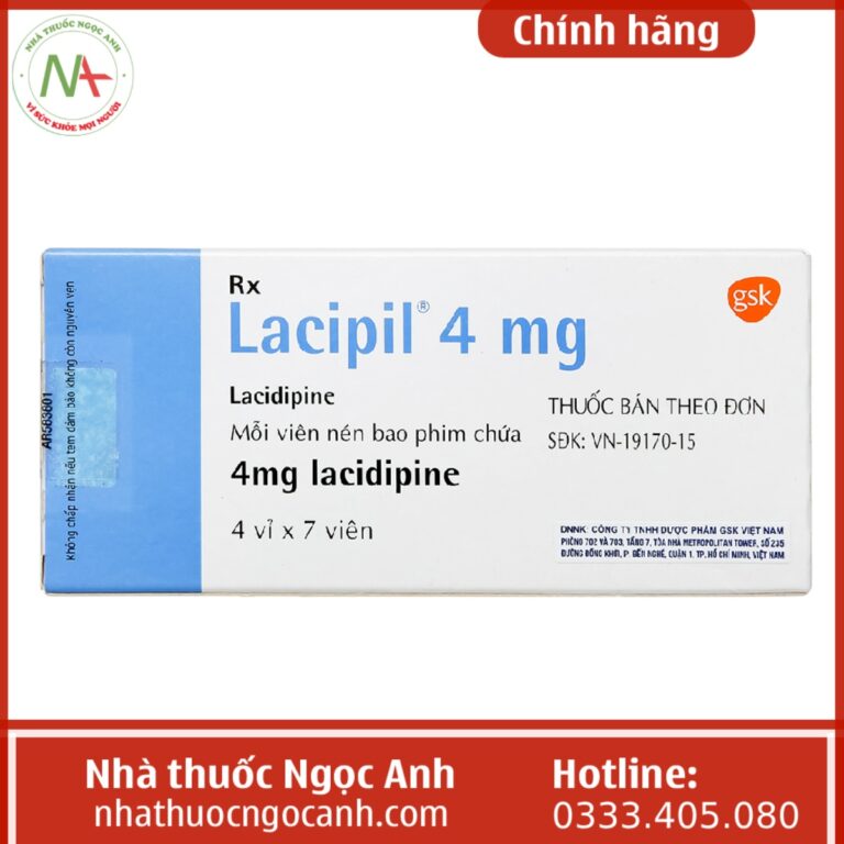 Thuốc Lacipil 4 mg là thuốc gì, giá bao nhiêu, có tác dụng gì, mua ở đâu?