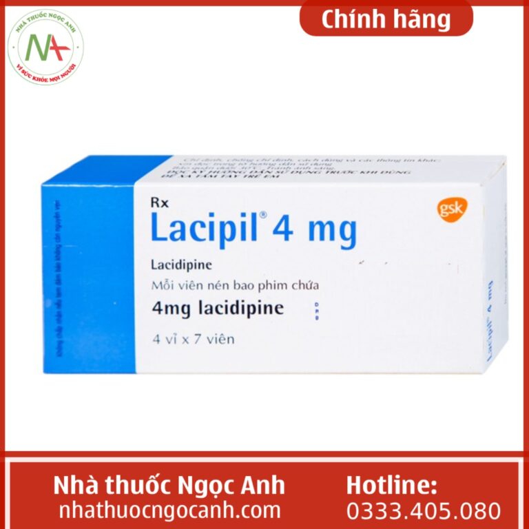 Thuốc Lacipil 4 mg là thuốc gì, giá bao nhiêu, có tác dụng gì, mua ở đâu?