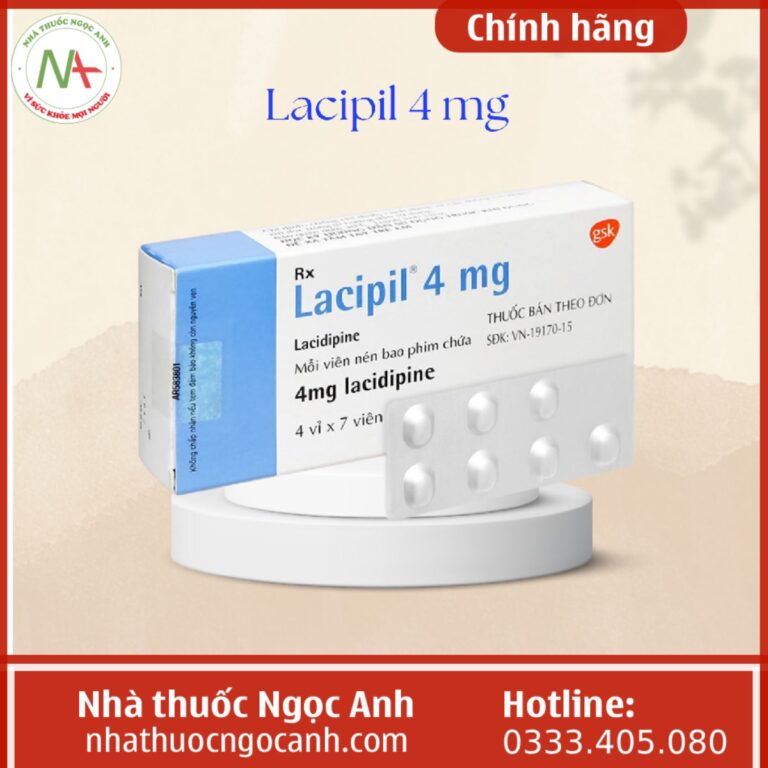 Thuốc Lacipil 4 mg là thuốc gì, giá bao nhiêu, có tác dụng gì, mua ở đâu?