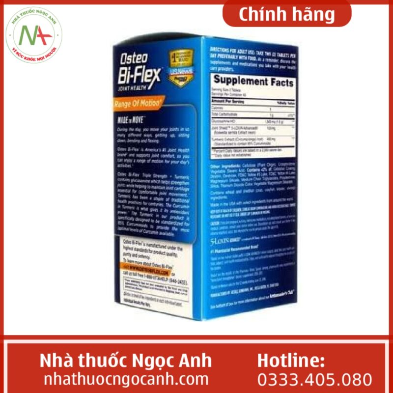 Thuốc Osteo Bi-Flex Triple Strength+Turmeric 80 viên có tác dụng gì, có ...