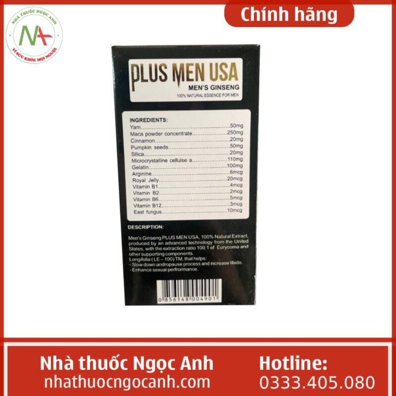 Plus Men USA - Viên uống hỗ trợ sức khỏe nam giới có tốt không, giá bao ...