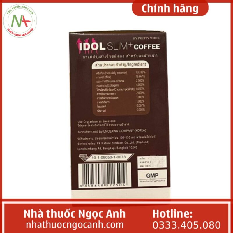 Thuốc Idol Slim + Coffee X2 có tốt không? giá bao nhiêu? mua ở đâu