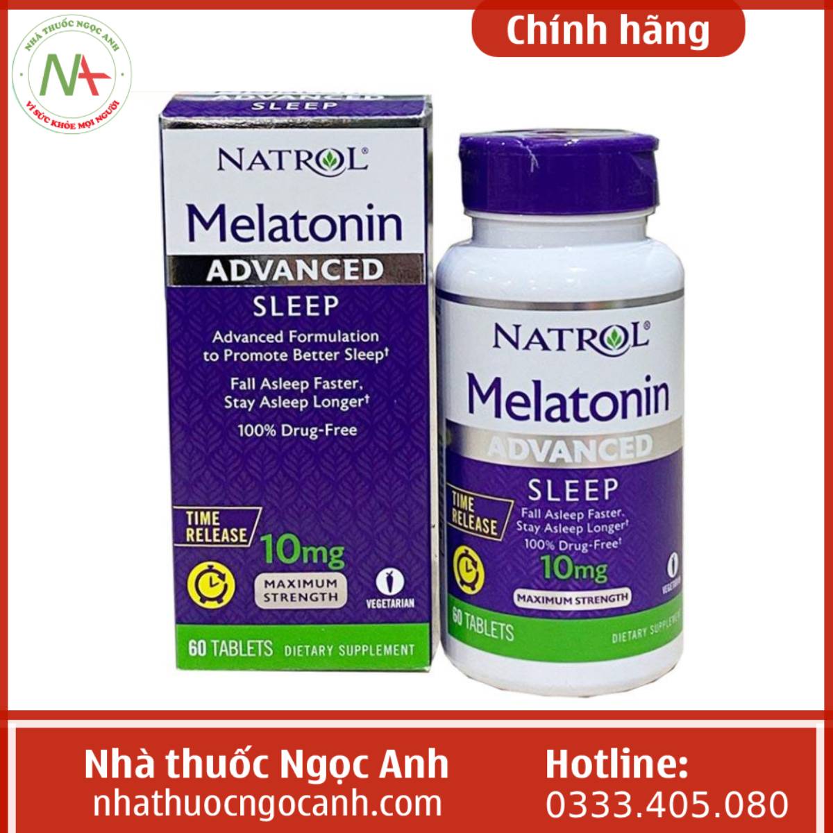 Thuốc Natrol Melatonin Sleep 10mg giá bao nhiêu? Mua ở đâu