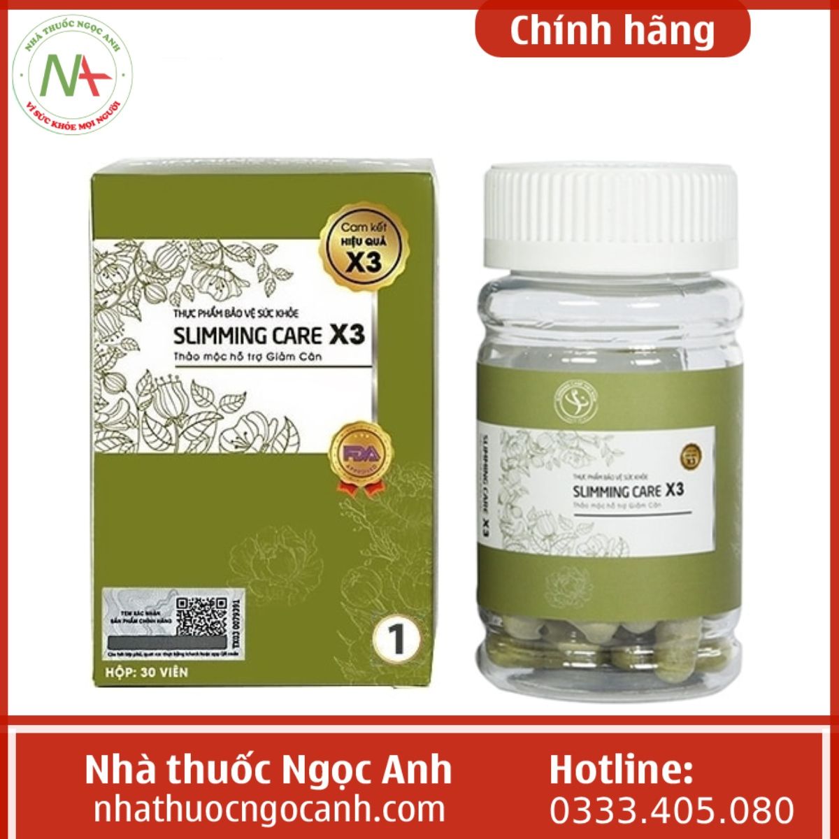 Viên uống giảm cân Slimming Care X3 review, có tốt không, tác dụng phụ