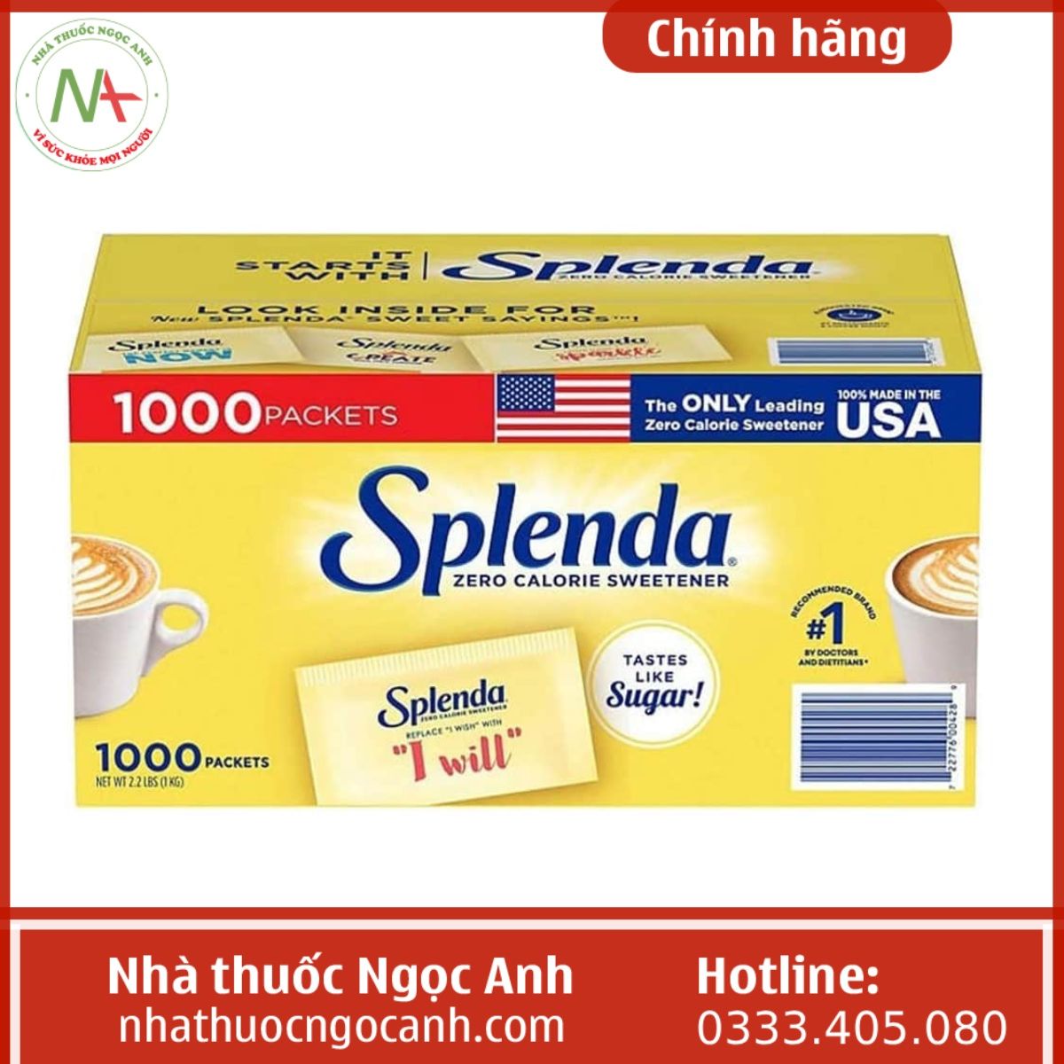 Đường ăn kiêng Splenda Zero Calorie Sweetener có tốt không, mua ở đâu