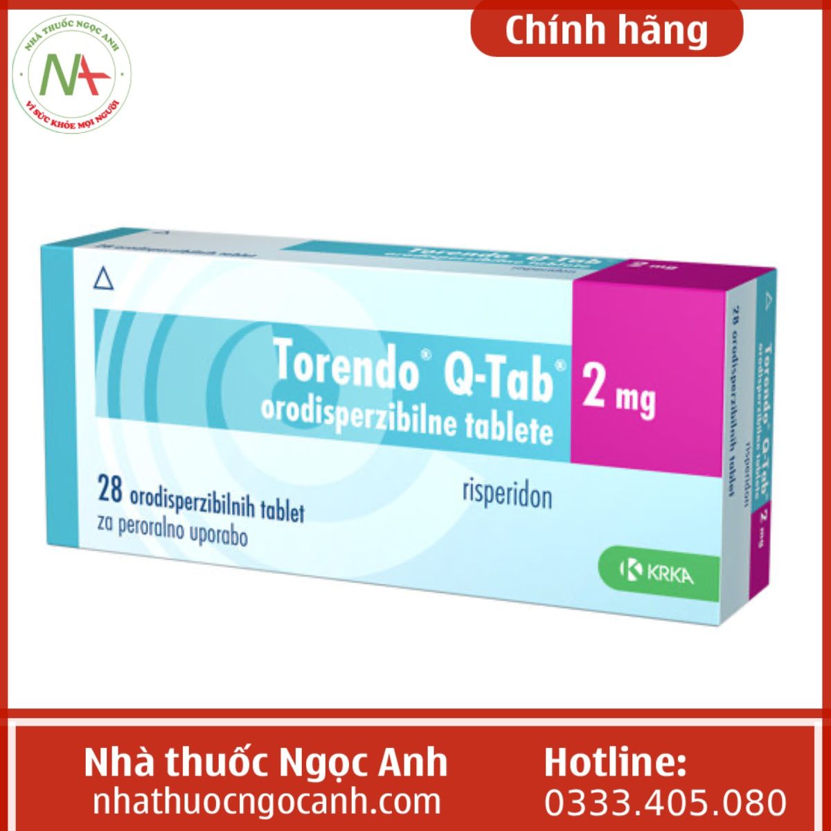 Thuốc Torendo Q-Tab 2mg là thuốc gì, giá bao nhiêu, mua ở đâu