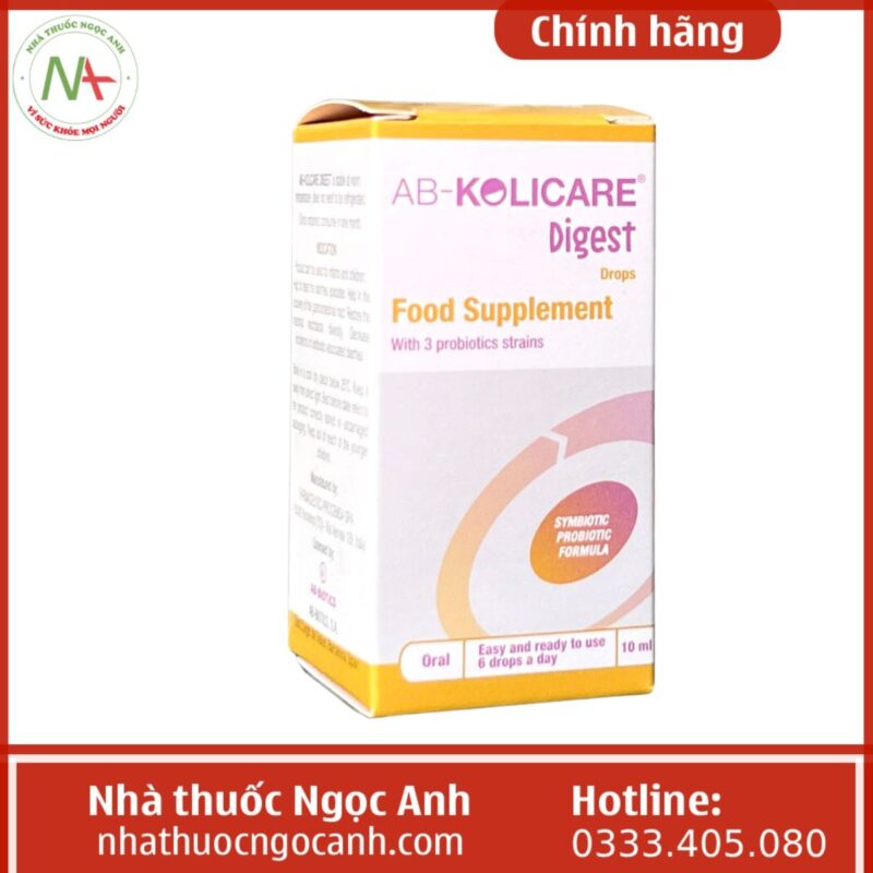 Men vi sinh AB-Kolicare Digest Drops bổ sung lợi khuẩn đường ruột