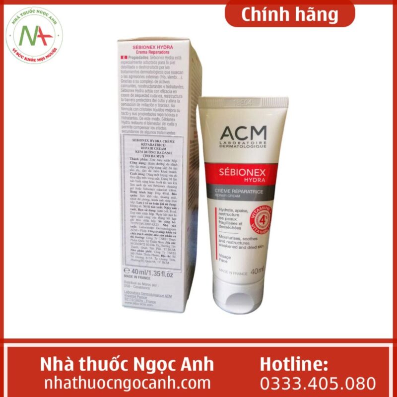ACM Sébionex Hydra Crème Réparatrice Repair Cream 40ml dưỡng ẩm cho da