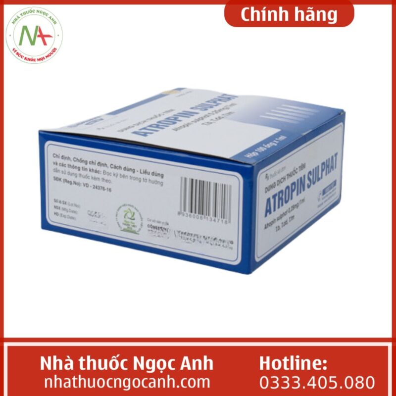 Thuốc Atropin Sulphat HDpharma điều trị co thắt phế quản, ỉa chảy cấp ...