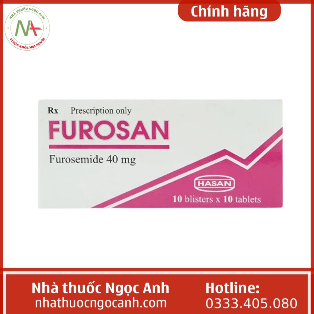 Thuốc Furosan 40mg có tác dụng gì, giá bao nhiêu, mua ở đâu?
