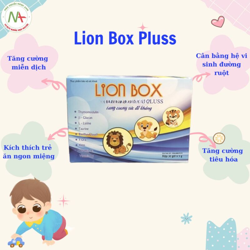 Lion Box Pluss - Hỗ trợ tăng sức đề kháng, kích thích trẻ ăn ngon miệng