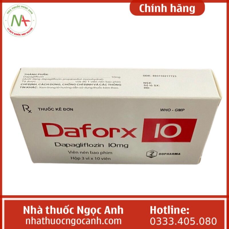Thuốc Daforx 10 là thuốc gì, mua ở đâu chính hãng?