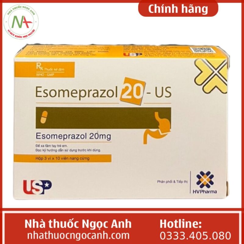 Thuốc Esomeprazol 20-US cách dùng như thế nào, giá bao nhiêu