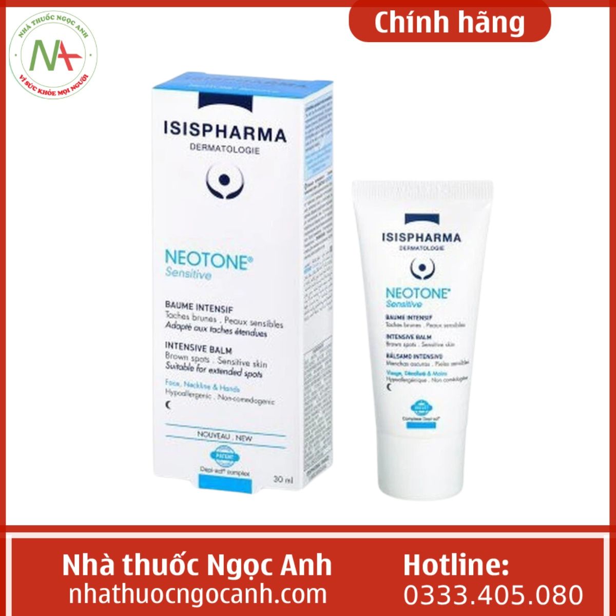 Review kem trị nám IsisPharma Neotone Sensitive 30ml có tốt không?