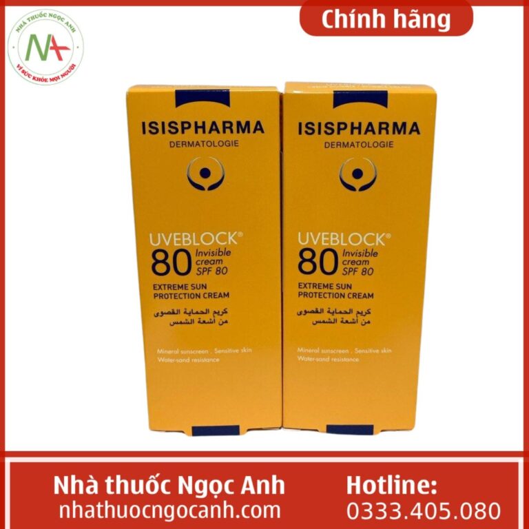 Kem chống nắng Isispharma Uveblock 80 Invisible cream SPF 80 có tốt không?