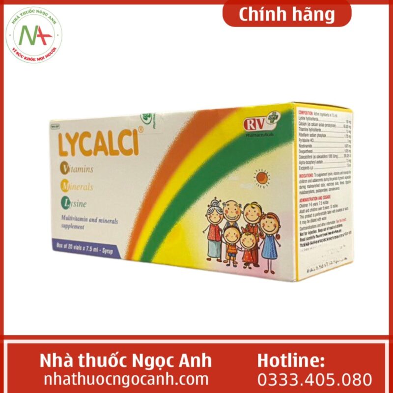 Thuốc Lycalci 7,5ml là thuốc gì, uống như thế nào, giá bao nhiêu, mua ở ...