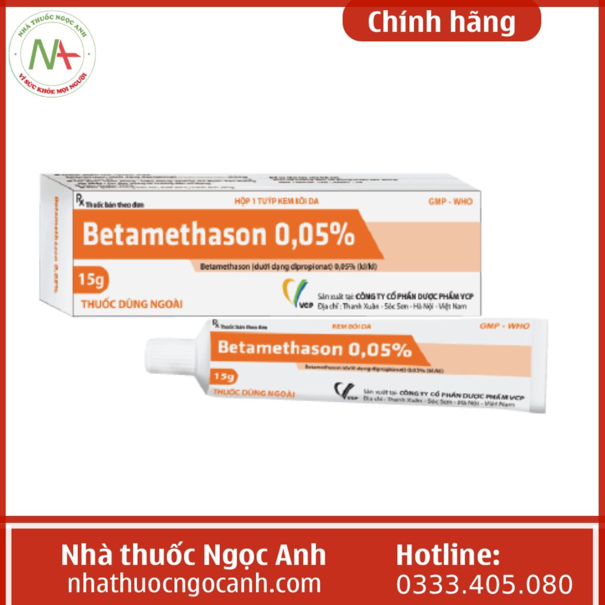 Thuốc Betamethason 0.05% VCP là thuốc gì, giá bao nhiêu, mua ở đâu