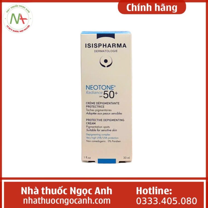 Kem chống nắng IsisPharma Neotone Radiance SPF 50+ 30ml có tốt không?