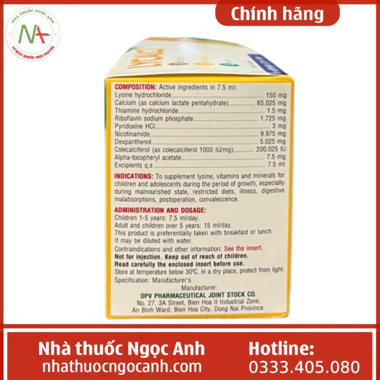 Thuốc Lycalci 7,5ml là thuốc gì, uống như thế nào, giá bao nhiêu, mua ở ...