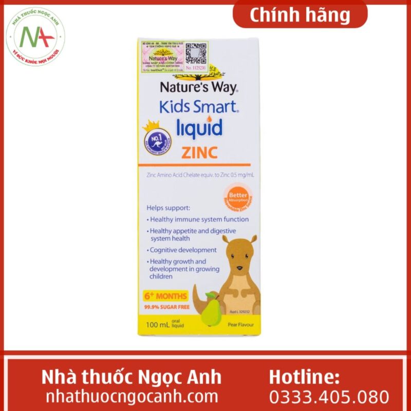 Thuốc Nature’s Way Kids Smart Liquid Zinc có tốt không, giá bao nhiêu ...
