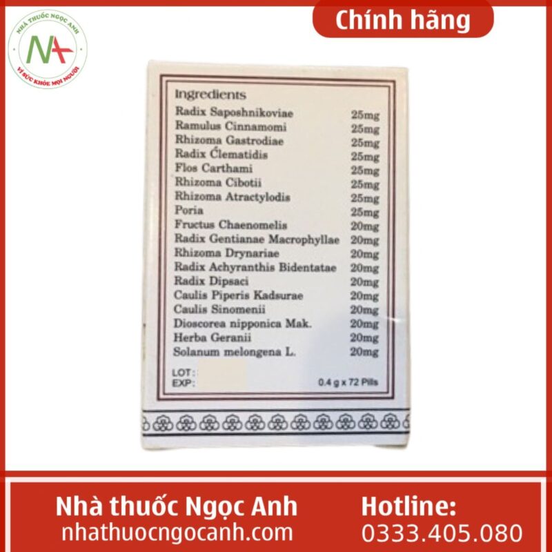 Thuốc Qu Feng Shu Jin Wan có tốt không, giá bao nhiêu, mua ở đâu