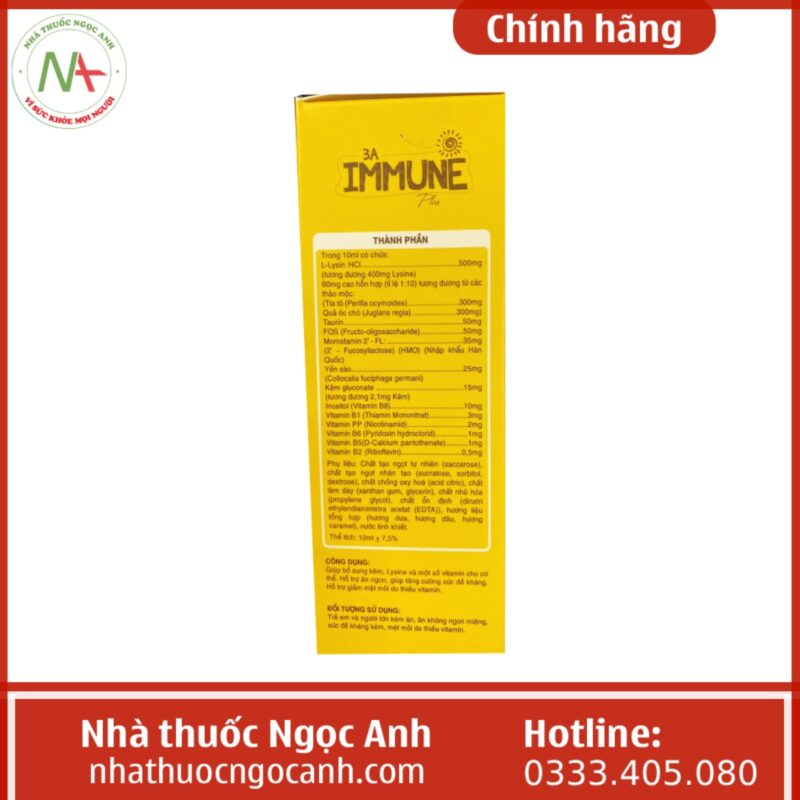 3A Immune Plus có tốt không, có tác dụng gì, giá bao nhiêu, mua ở đâu?