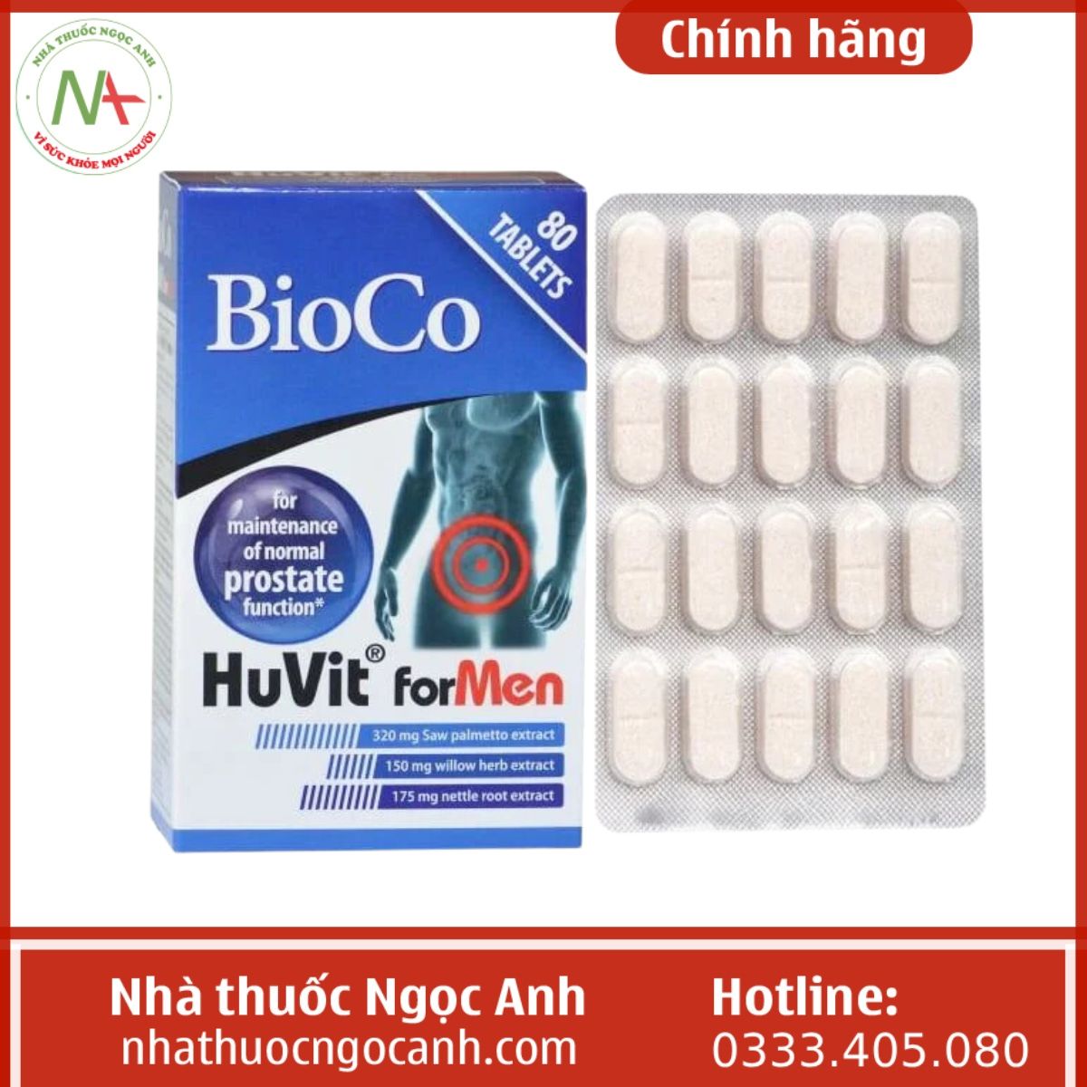 BioCo HuVit forMen có tác dụng gì, có tốt không, giá bao nhiêu?
