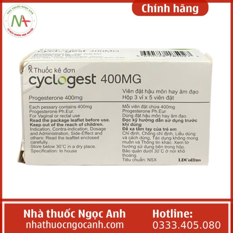 Thuốc Cyclogest 400mg (mẫu mới) giá bao nhiêu, mua ở đâu?