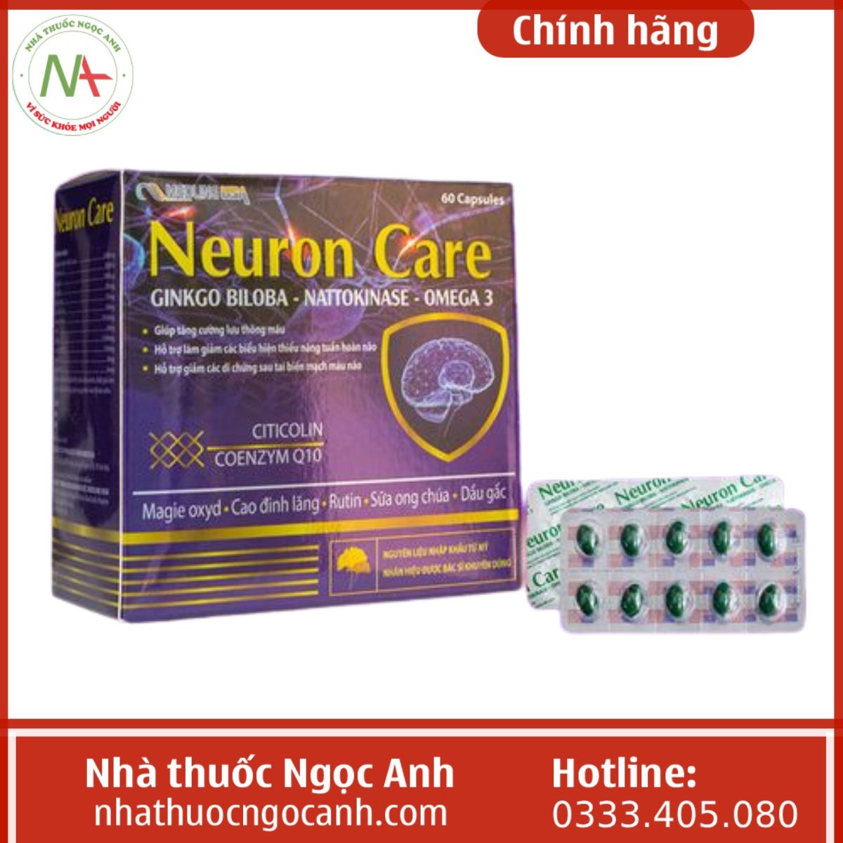 Viên uống Neuron Care có tác dụng gì, có tốt không, giá bao nhiêu, mua ...
