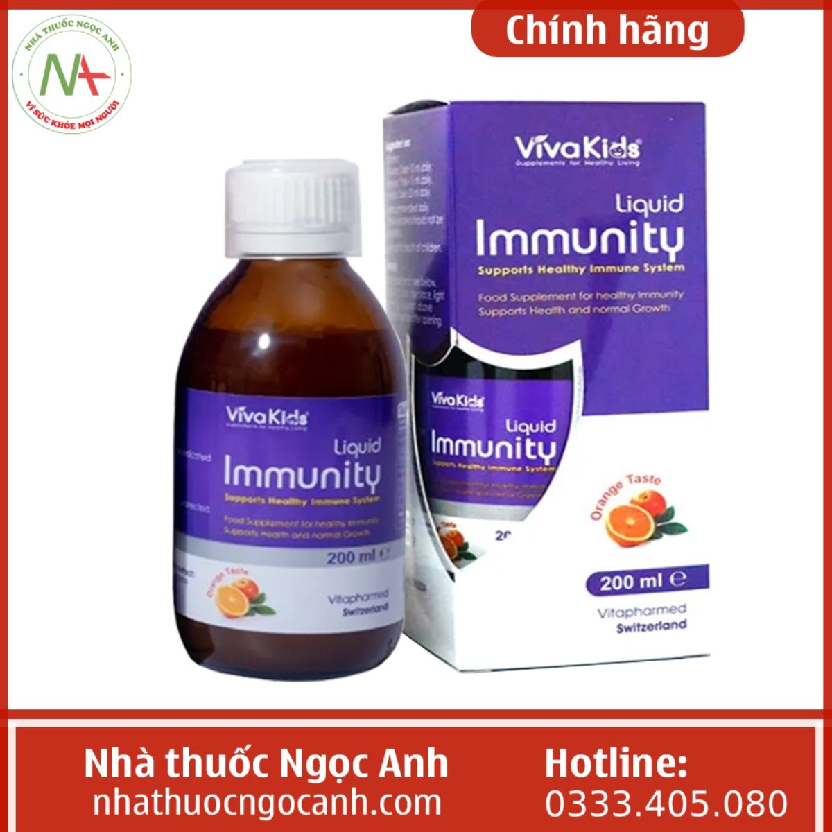 VivaKids Liquid Immunity có tác dụng gì, có tốt không, giá bao nhiêu?