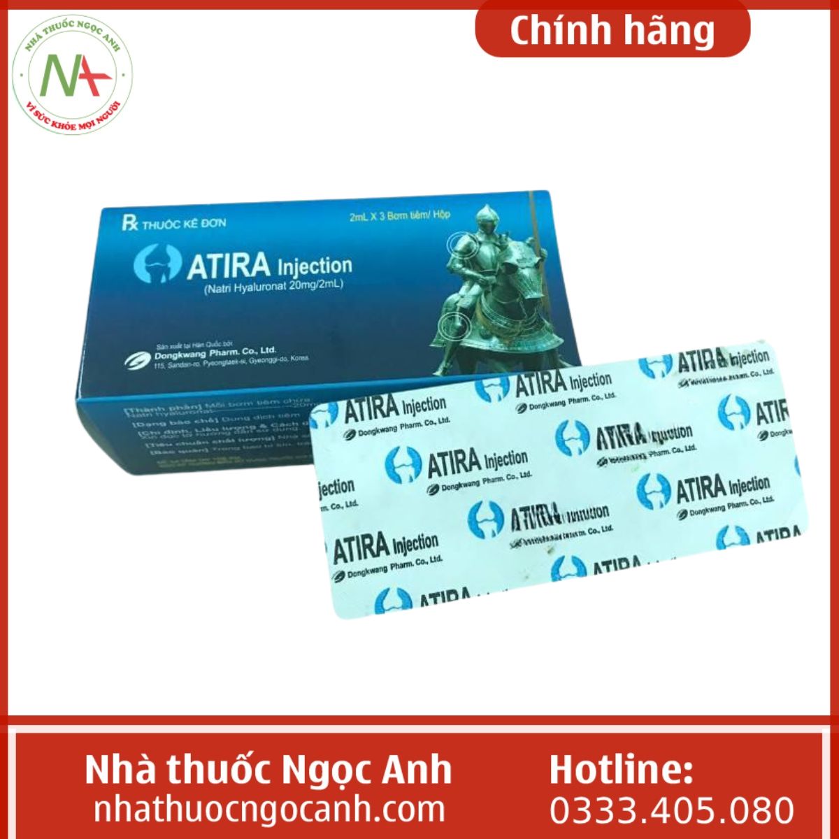 Thuốc Atira Injection 20mg/2ml là thuốc gì, có tác dụng gì, giá bao nhiêu?