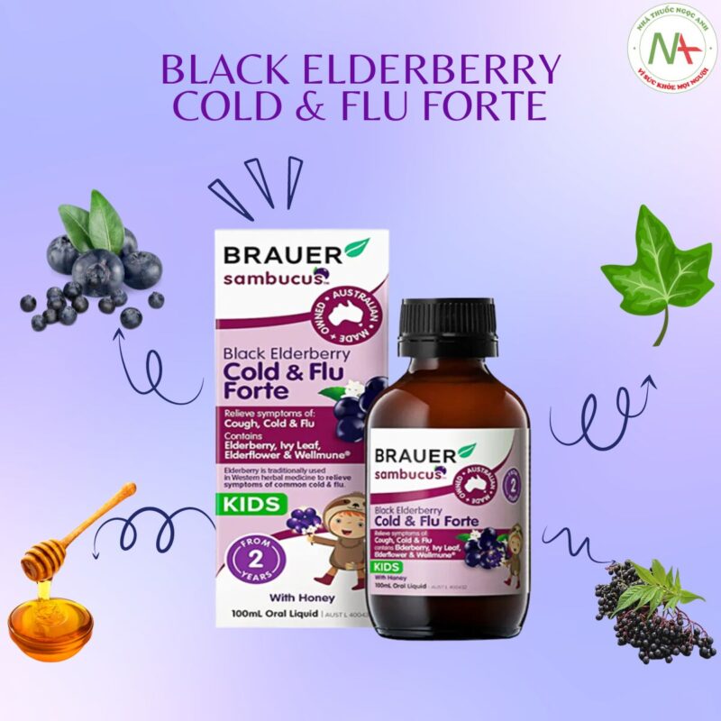 Black Elderberry Cold & Flu Forte có tốt không, giá bao nhiêu?