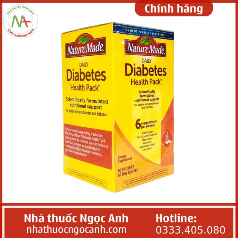 Thuốc tiểu đường Nature Made Diabetes Health Pack cách sử dụng