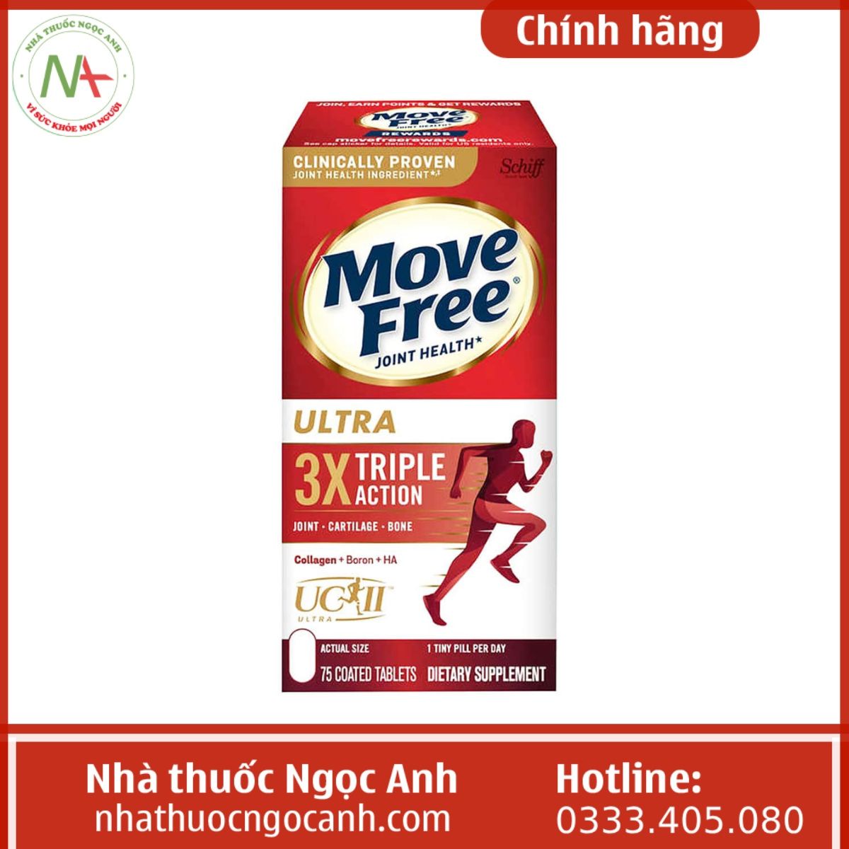 Thuốc Schiff Move Free Ultra Triple Action 75 viên cách dùng